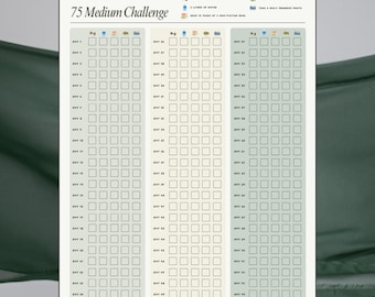 75 Medium Challenge Printable PDF, 75 Medium Tracker, 75 Medium ...