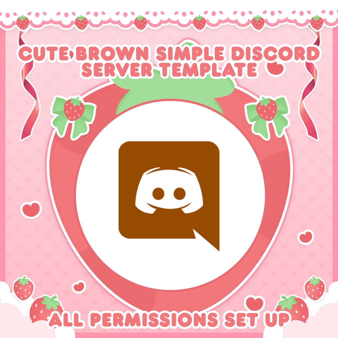 Cute Simple Brown Discord Server Template - Etsy