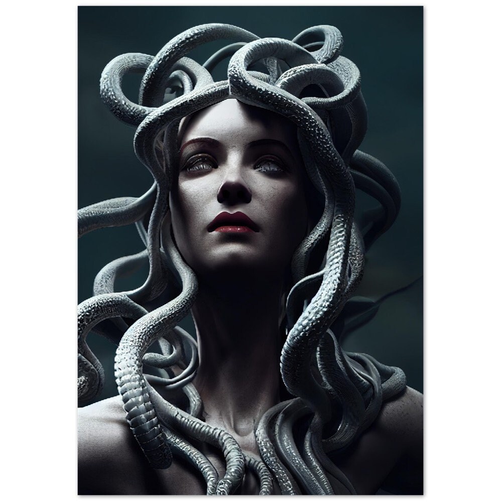 Printable Medusa Wall Decor Printable Art Medusa Art Print Greek