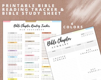 Bible Chapter Reading Tracker - Etsy