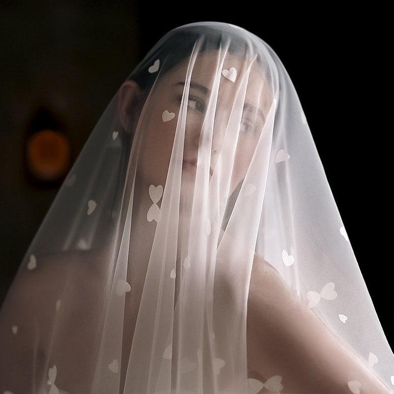 3M Single Layer White Cathedral Wedding Veil Long Face - Etsy