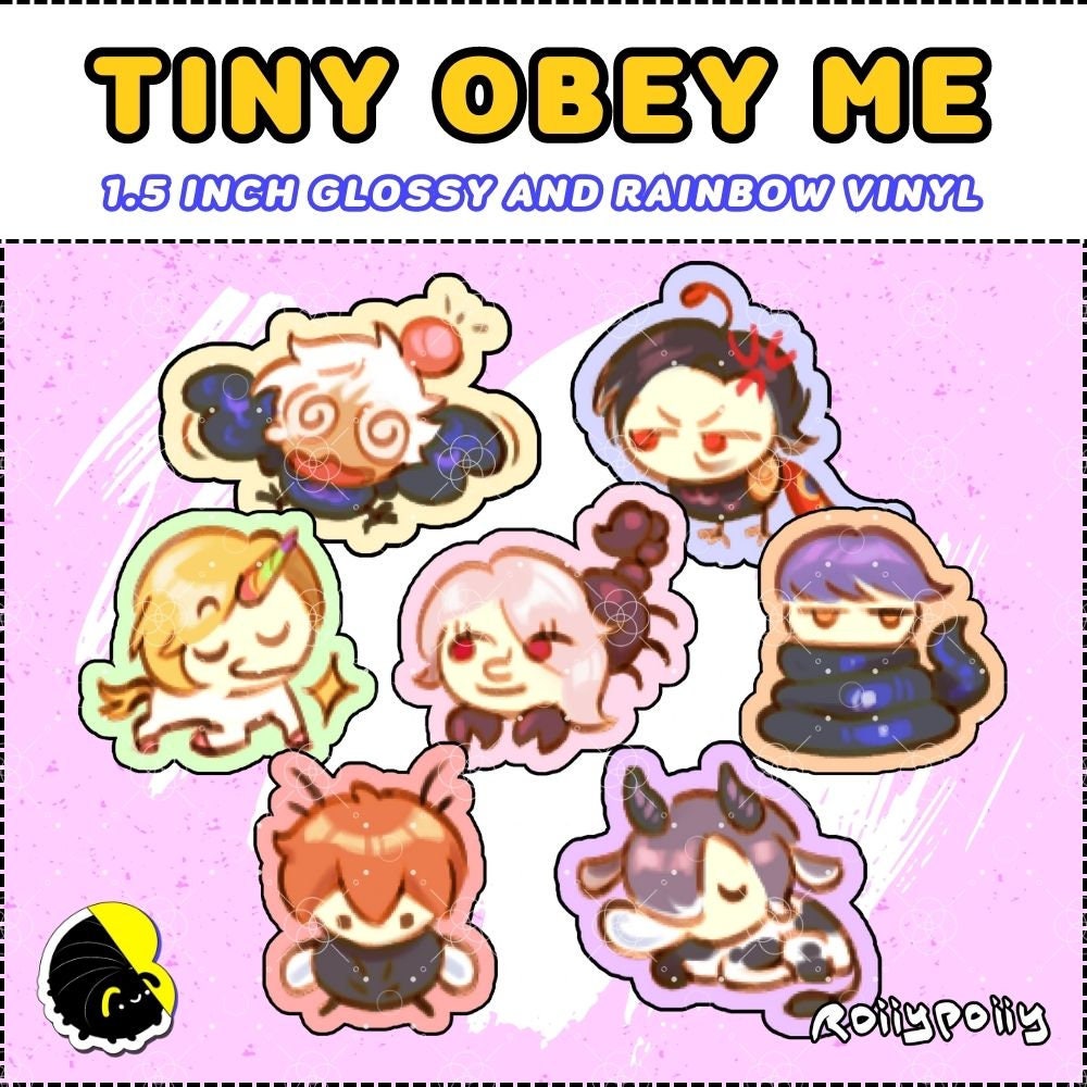 Tiny Obey Me Shall We Date Sticker Set Glossy/rainbow Waterproof ...