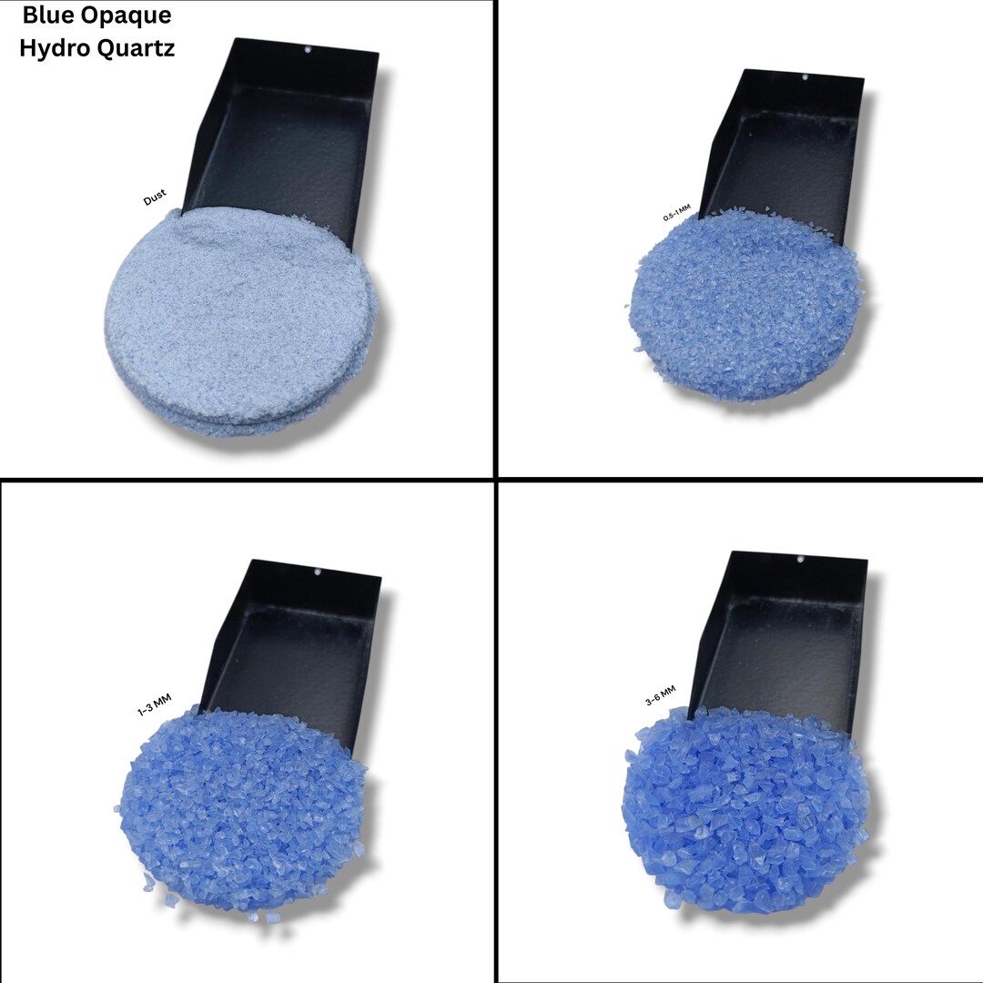 Crushed Opaque Blue Hydro Quartz Gemstone Crushed All Size Opaque ...
