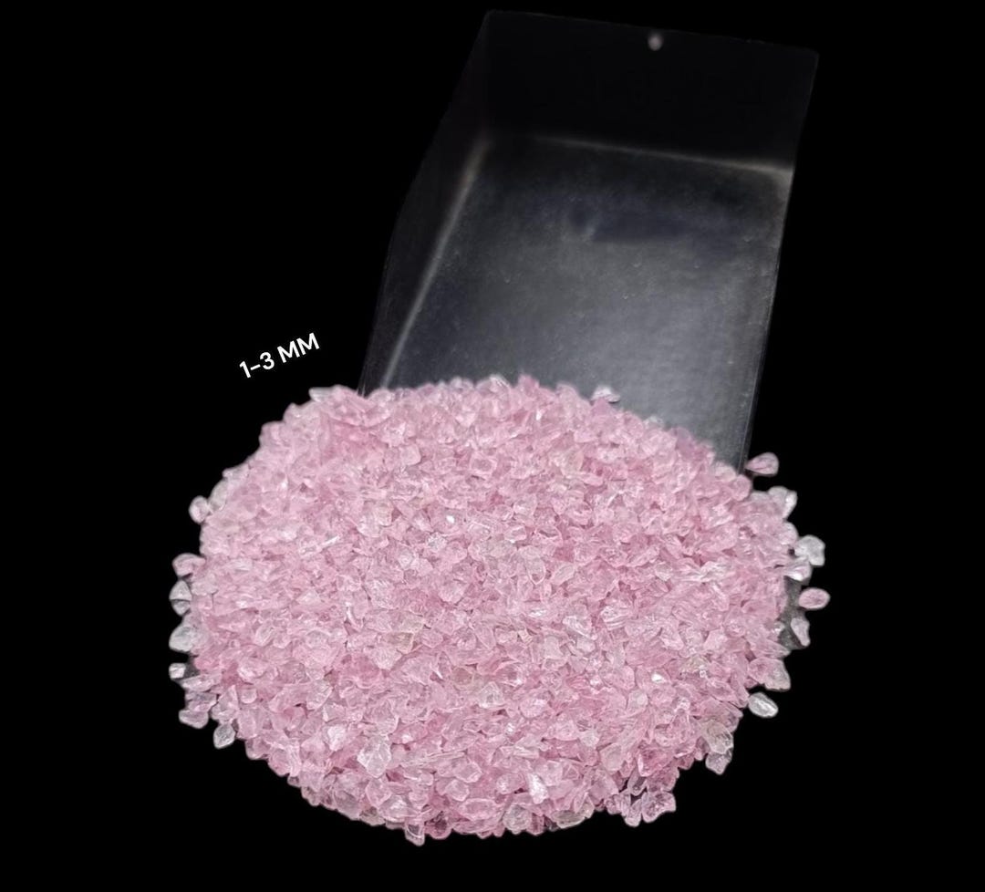 Crushed Pink Garnet Hydro Quartz Coarse Gemstone Powder 1-3 MM Stone ...