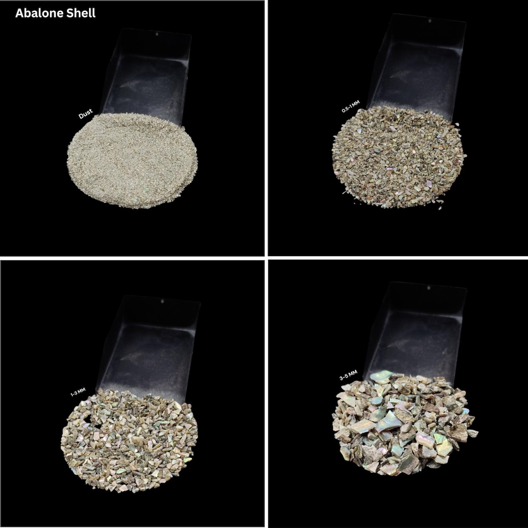 Crushed Abalone Shell Coarse Gemstone Powder All Size Stone Inlay ...