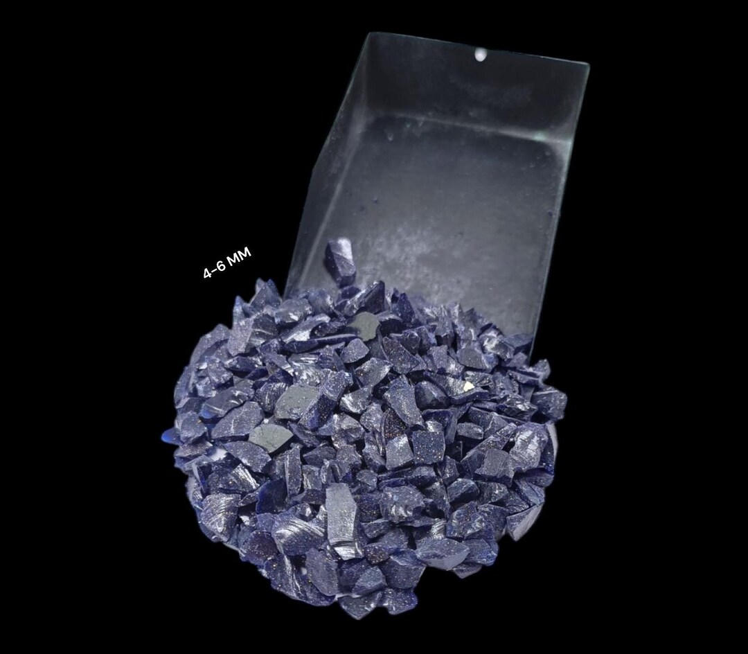 AAA+ Premium Crushed Blue Sunstone Coarse 4-6 MM Natural Healing Stone ...