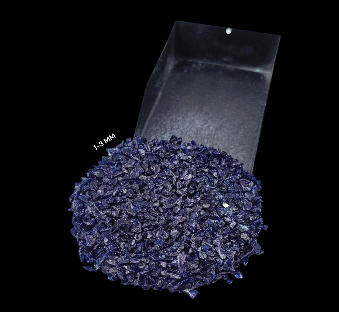 AAA+ Premium Crushed Blue Sunstone Coarse 1-3 MM Natural Healing Stone ...