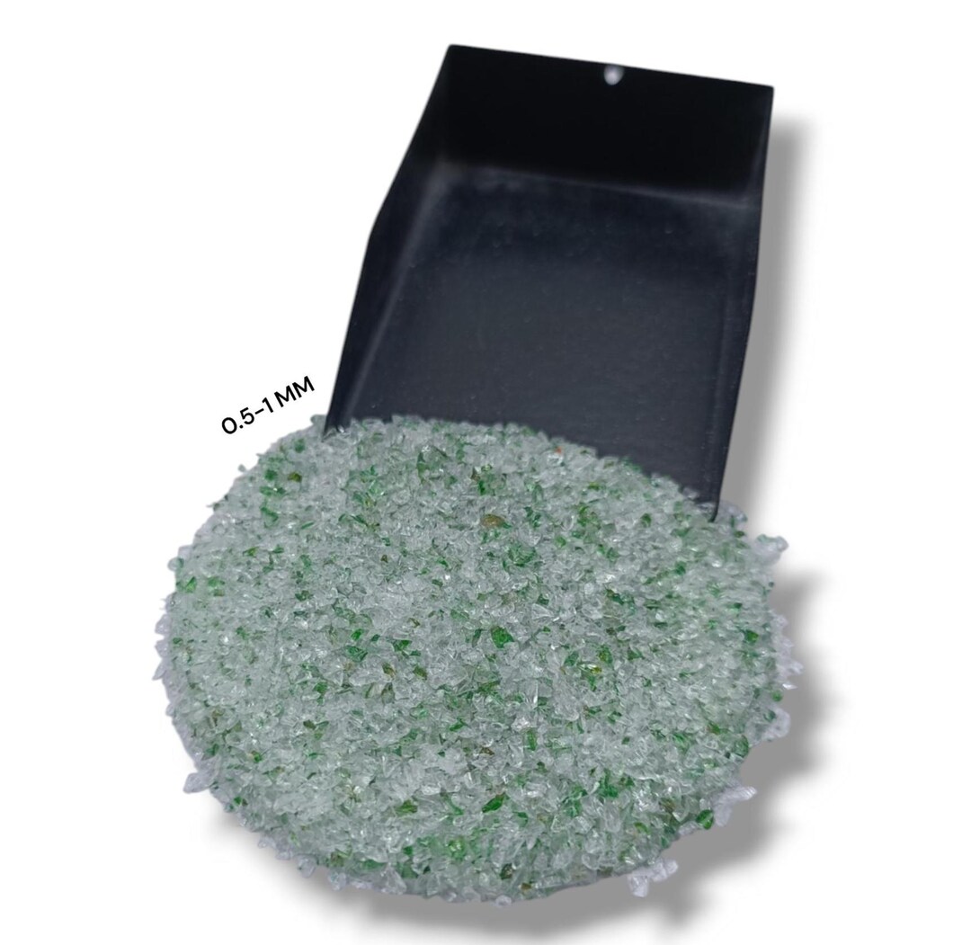 Crushed Ledger Green Rutile Coarse Gemstone Powder 0.5-1 MM Rutile ...