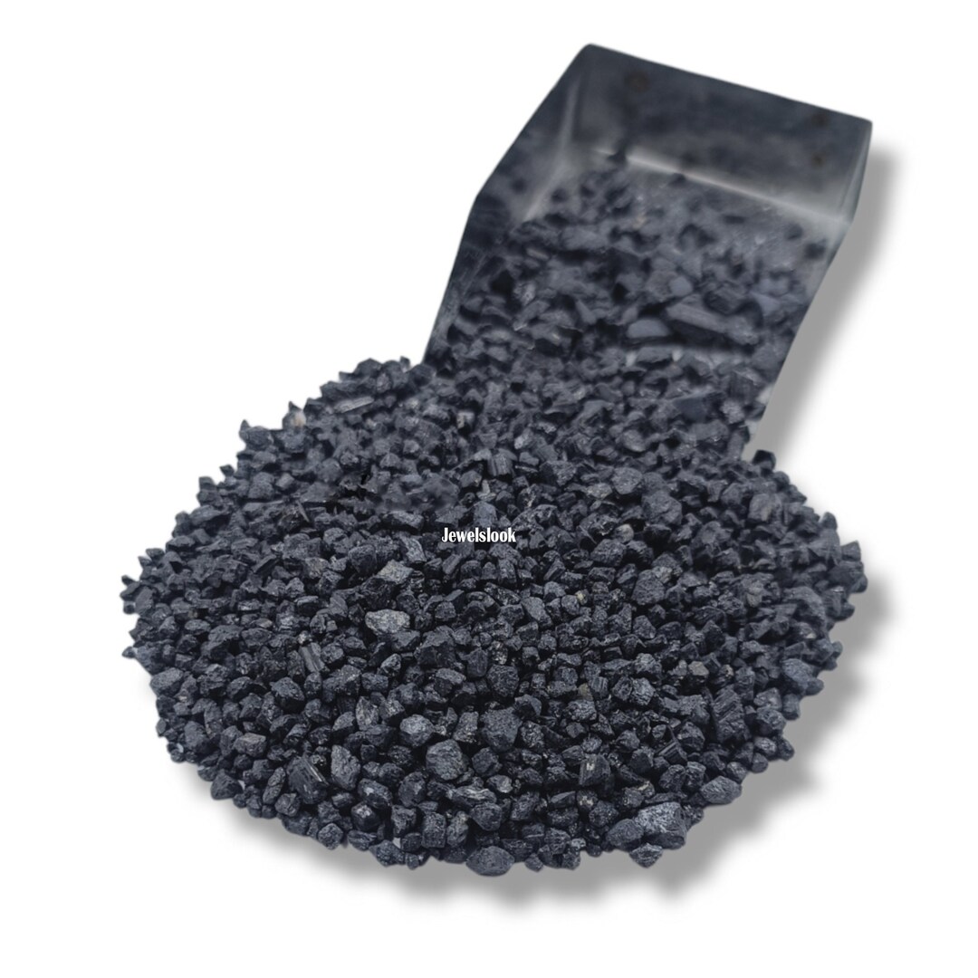 Crushed Black Tourmaline Coarse for Stone Inlay, Black Tourmaline ...