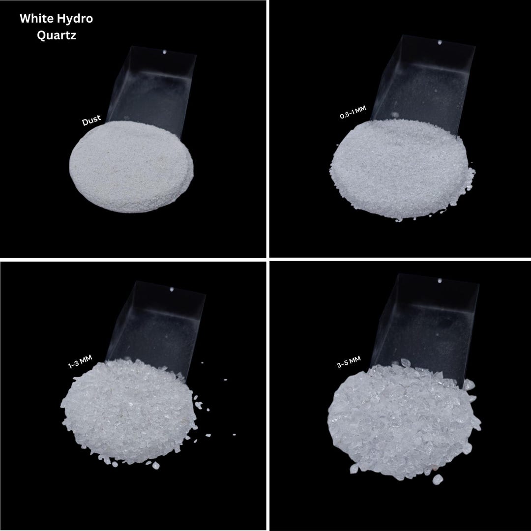 Crushed White Hydro Quartz Coarse Gemstone Powder All Size Healing ...