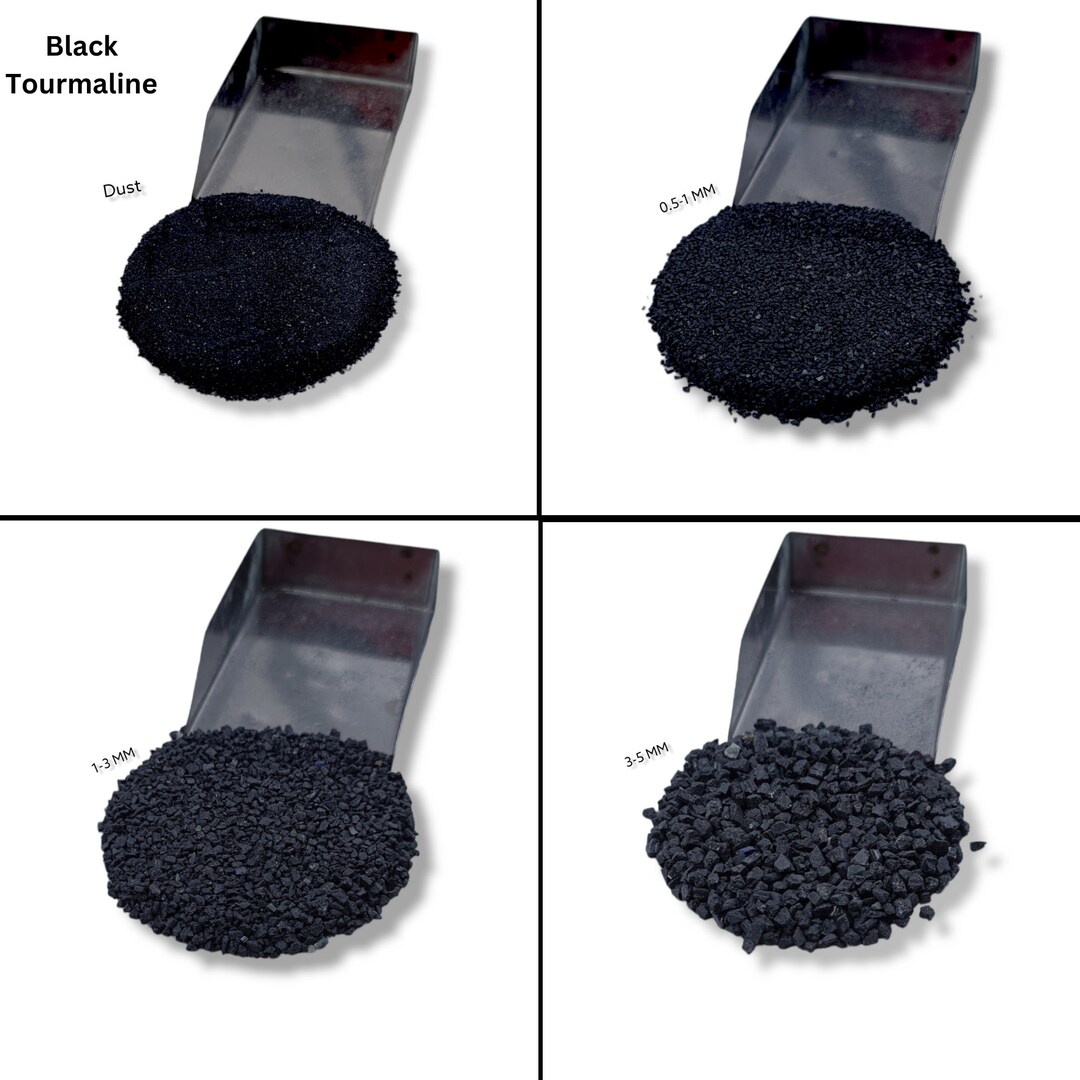 Crushed Natural Black Tourmaline Gemstone Coarse All Size Wholesale ...