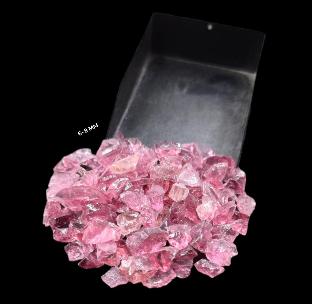 Crushed Pink Garnet Hydro Quartz Coarse Gemstone Powder 6-8 MM Stone ...