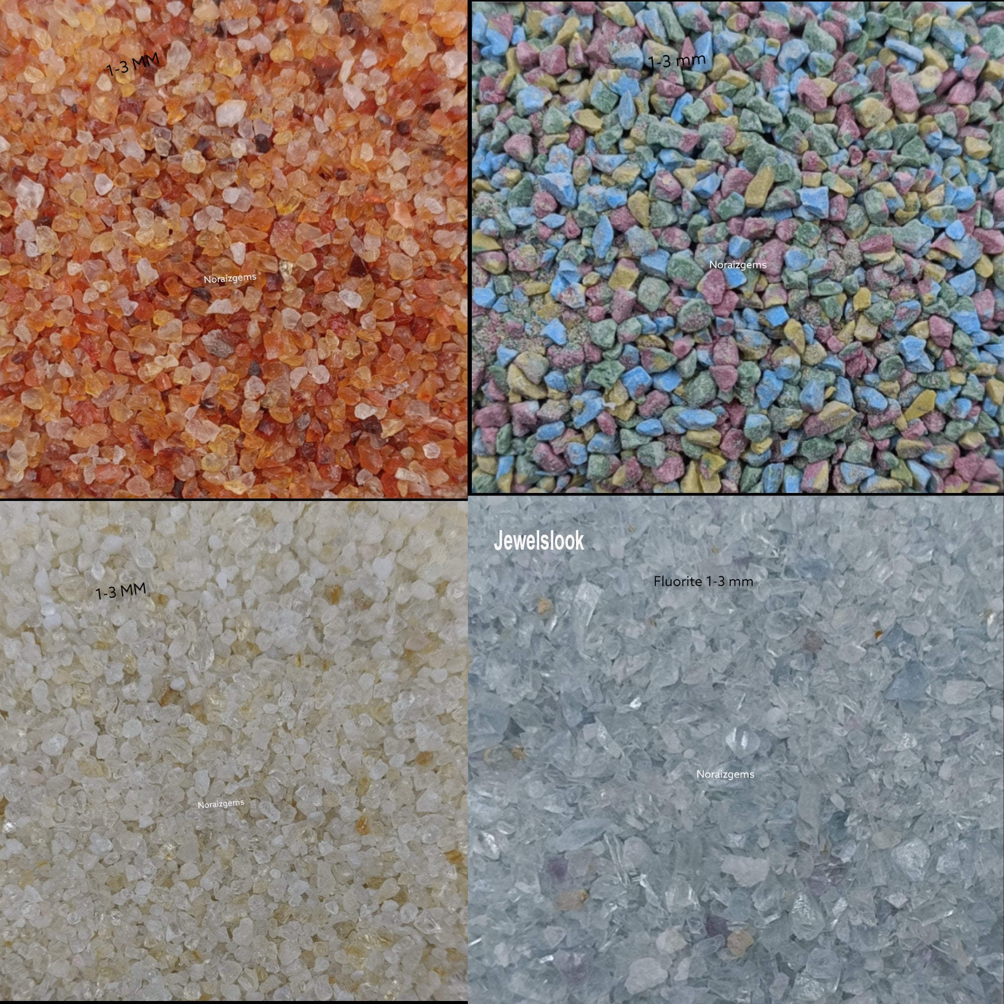 Crushed Gemstone Coarse Powder 1-3 MM Healing Stone Powder for Ring ...