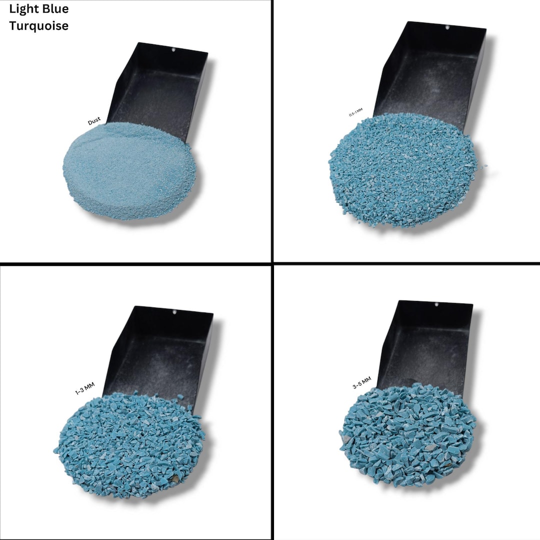Crushed Light Blue Turquoise Coarse Gemstone Powder All Size Stone ...