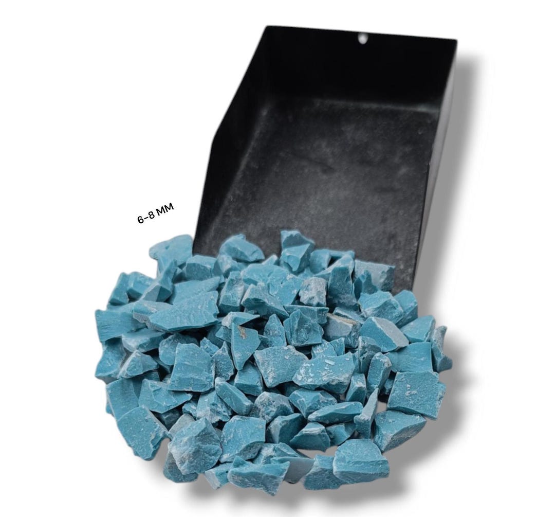 Crushed Light Blue Turquoise Coarse Gemstone Powder 6-8 MM Stone ...