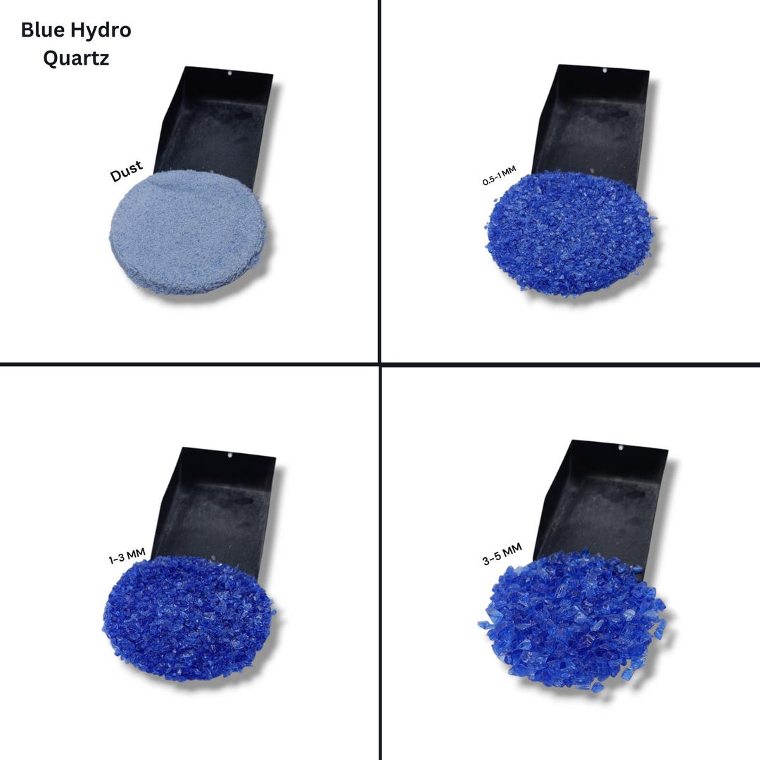 Crushed Blue Hydro Quartz Coarse Gemstone Powder All Size Healing Stone ...
