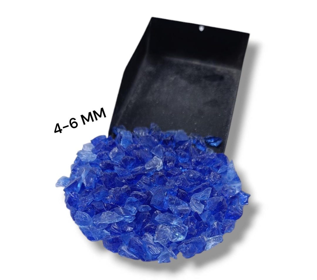 Crushed Blue Hydro Quartz Coarse Gemstone Powder 4-6 MM Healing Stone ...