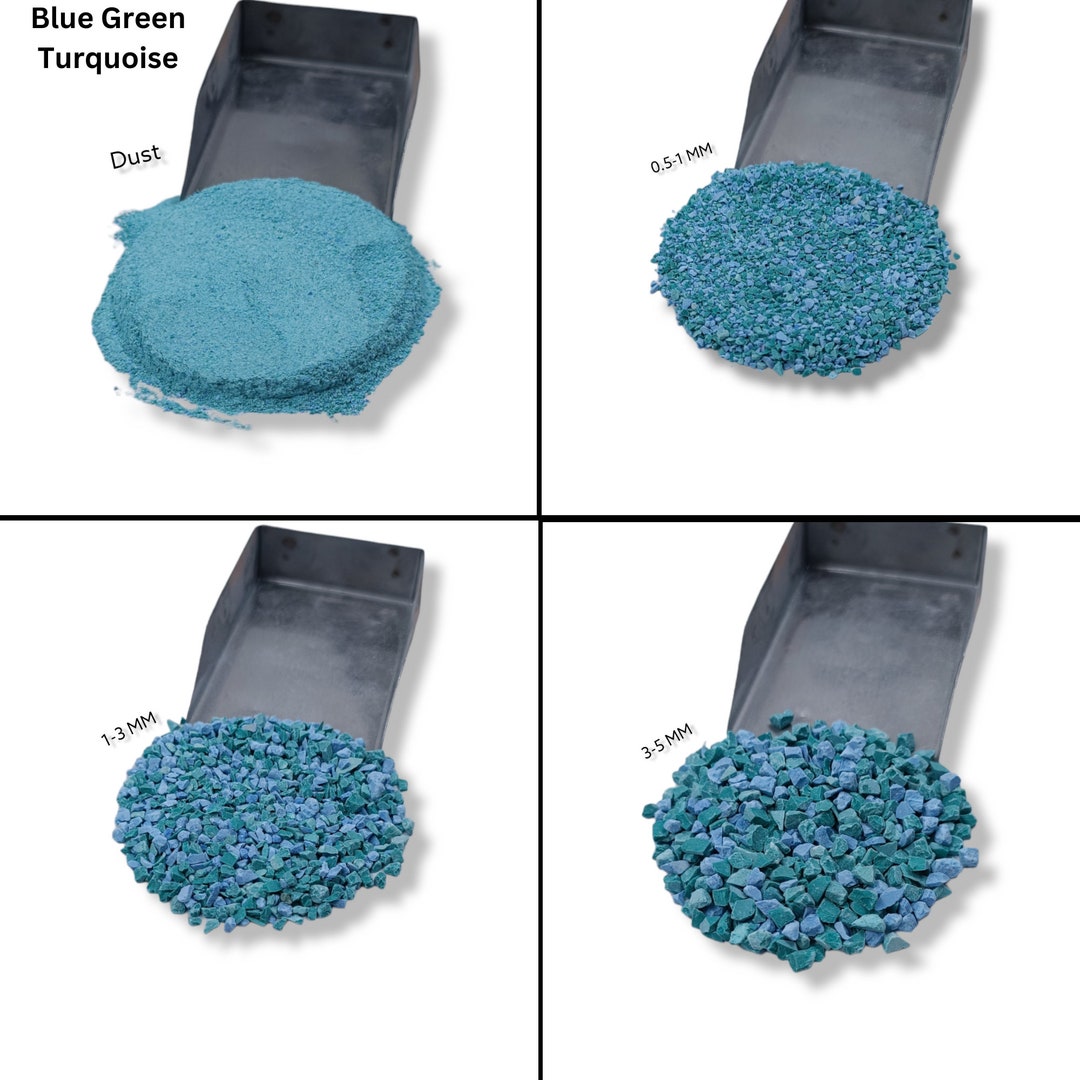 Crushed Blue Green Turquoise Coarse All Size Gemstone Powder Wholesale ...