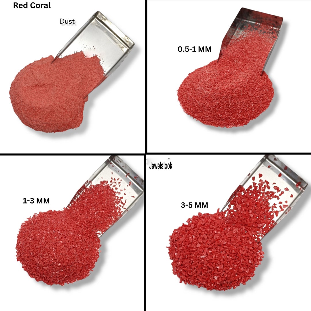 Crushed Red Coral Gemstone Coarse All Size Red Coral Hydro Quartz ...