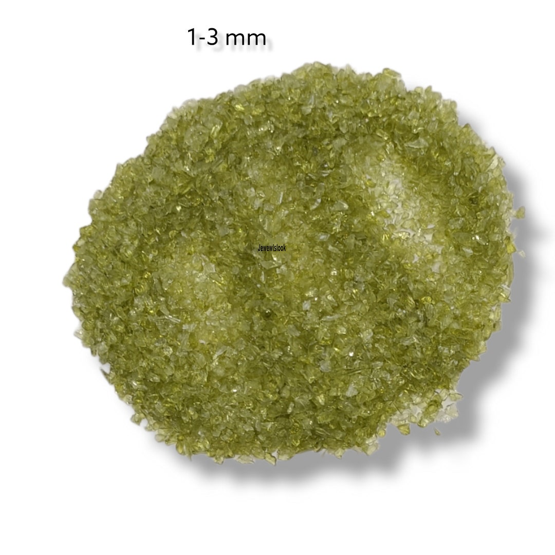Crushed Peridot Hydro Quartz Gemstone Coarse 1-3 MM, Peridot Hydro ...