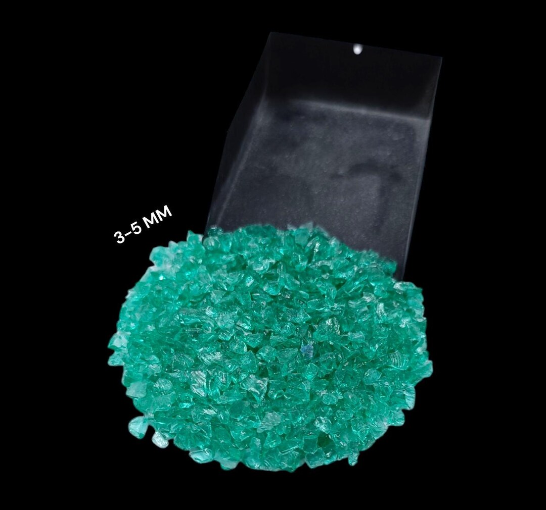 Crushed Emerald Hydro Quartz Coarse Gemstone 3-5 MM Powder Healing ...