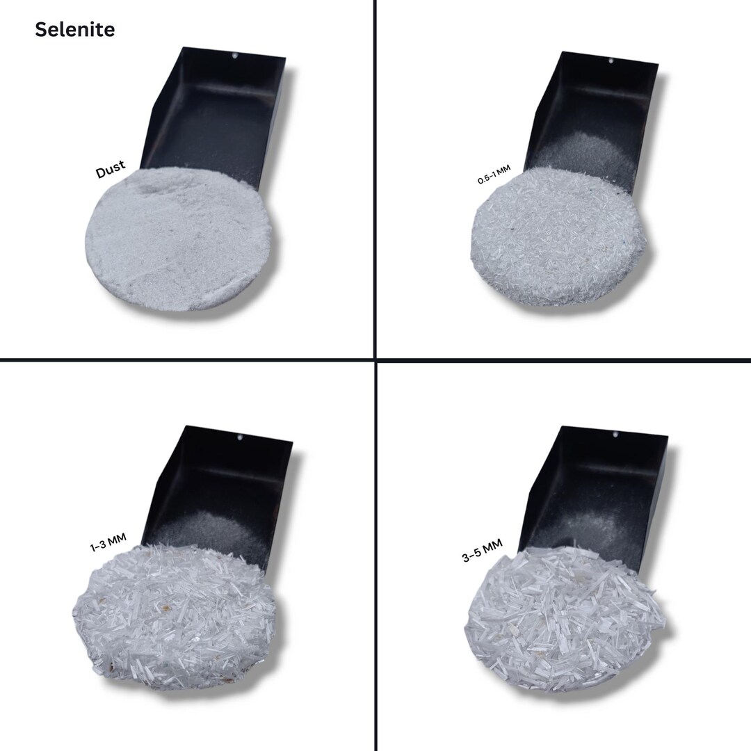 Crushed Selenite Coarse Gemstone Powder All Size Perfect for Inlay ...