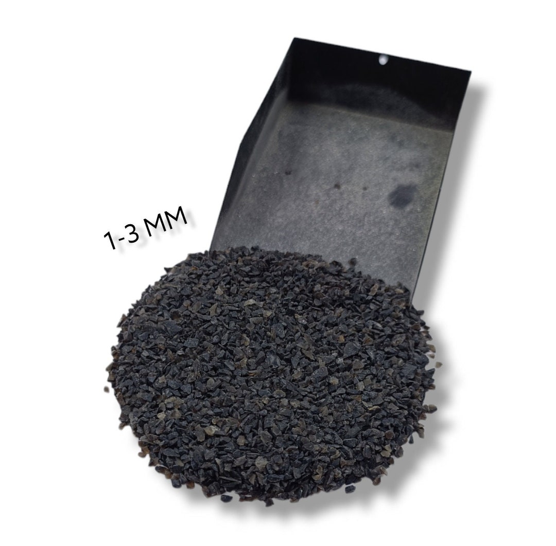 AAA+ Premium Crushed Black Onyx Coarse Gemstone Powder 1-3 MM Natural ...