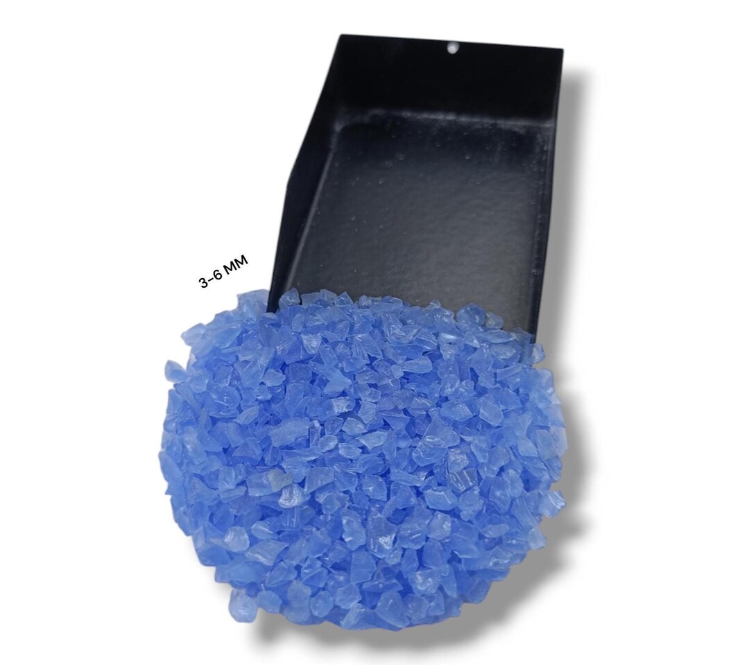 Crushed Opaque Blue Hydro Quartz Gemstone Crushed 3-6 MM Opaque ...