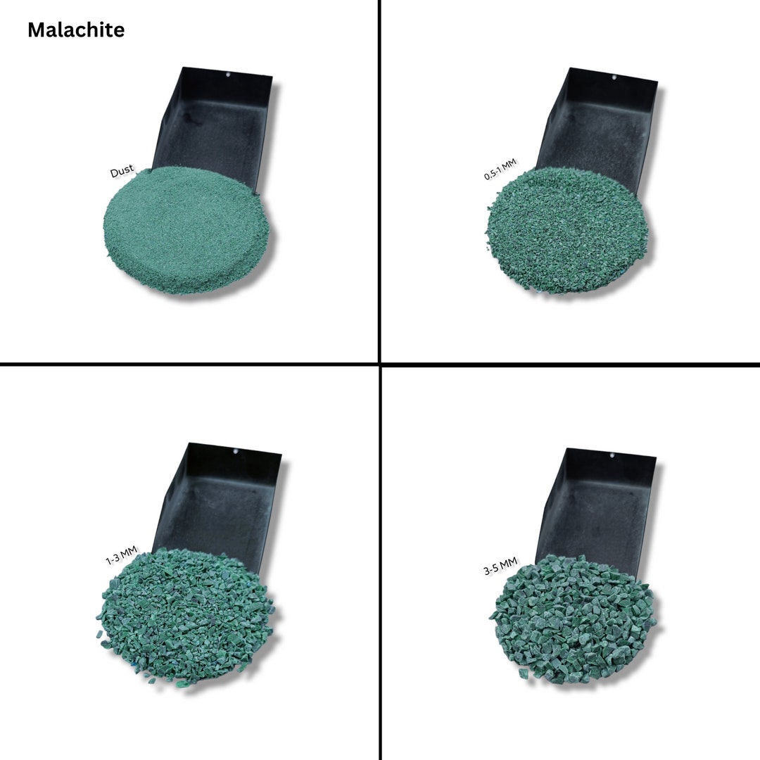 Crushed Malachite Gemstone Coarse Powder All Size Malachite Coarse ...