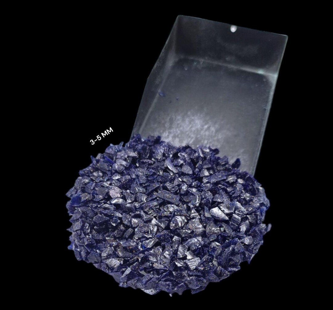 AAA+ Premium Crushed Blue Sunstone Coarse 3-5 MM Natural Healing Stone ...