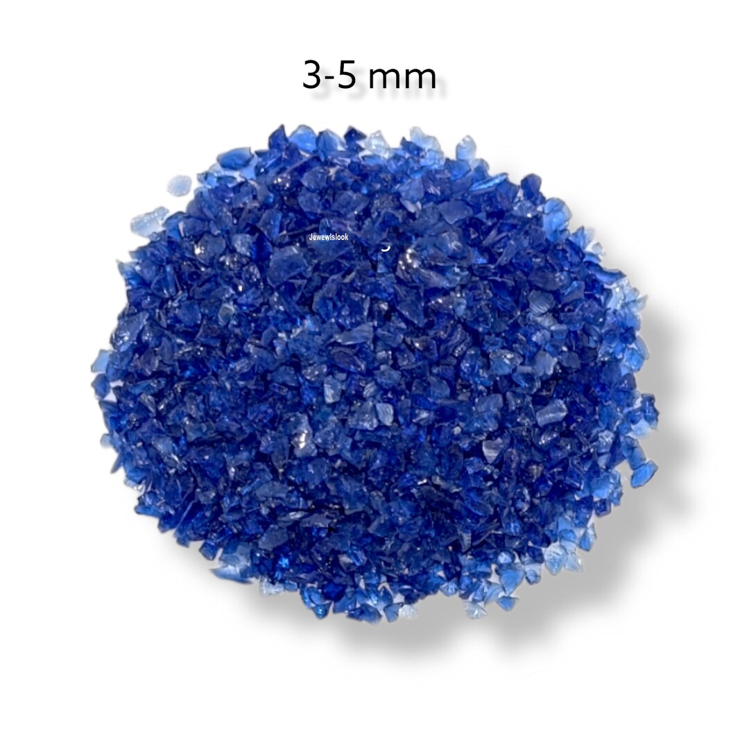 Crushed Blue Tanzanite Hydro Quartz Gemstone Coarse 3-5 MM Blue Hydro ...