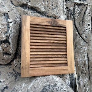 Custom Walnut Wood Vent Cover: Wooden Shutter Air Return - Etsy