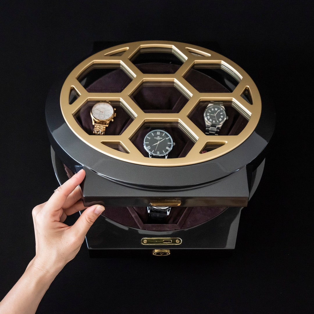 Watch Cases Brown Inside Custom Handmade Watch Box Luxury Watch ...