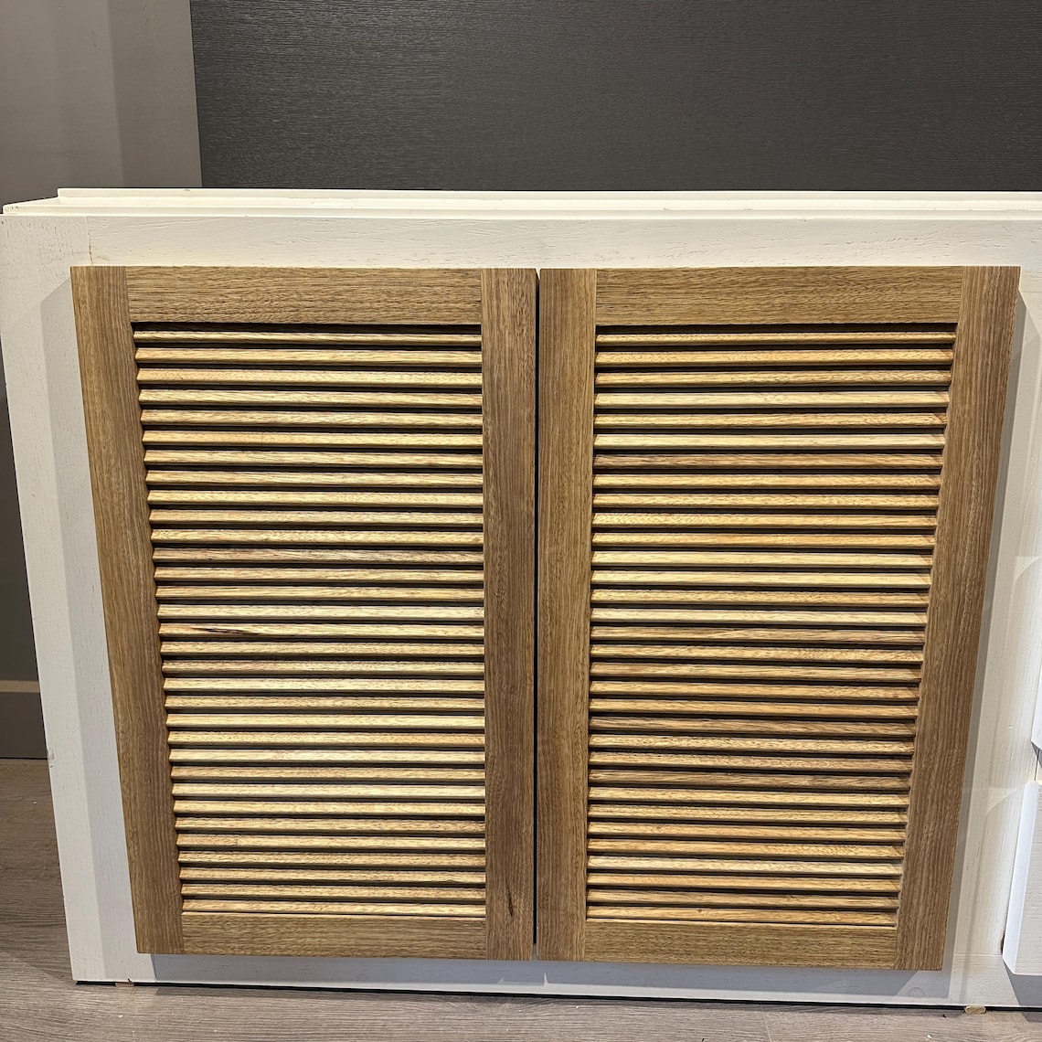 Handcrafted Limba Wood Louvered Cabinet Doors Best Roller Shutter ...