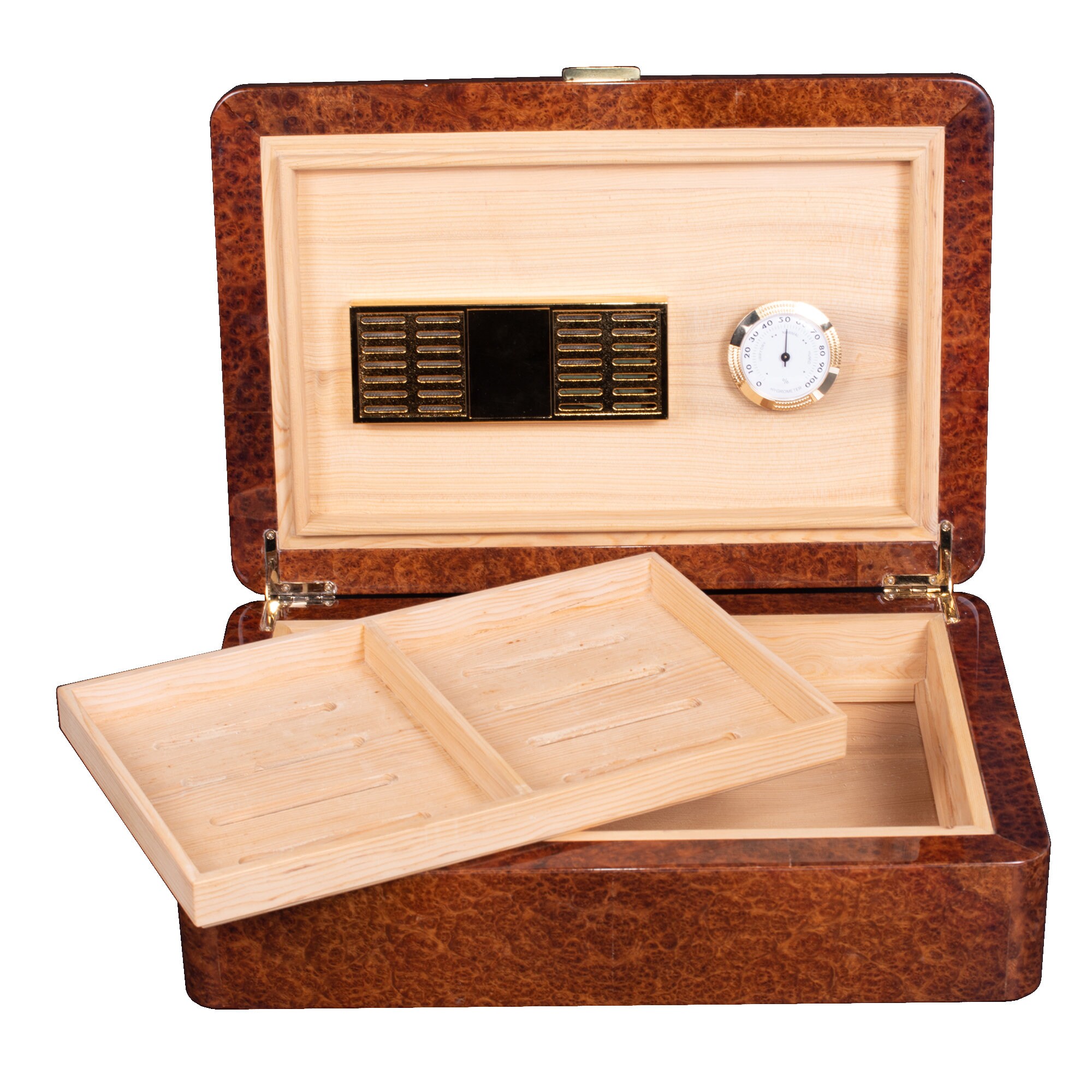 Oak Wood Humidor, Luxury Cigar Box Cigar Storage High Quality Cigar ...