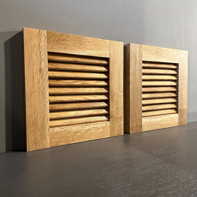 Custom Oak Wood Vent Cover: Handmade Interior Shutter - Etsy
