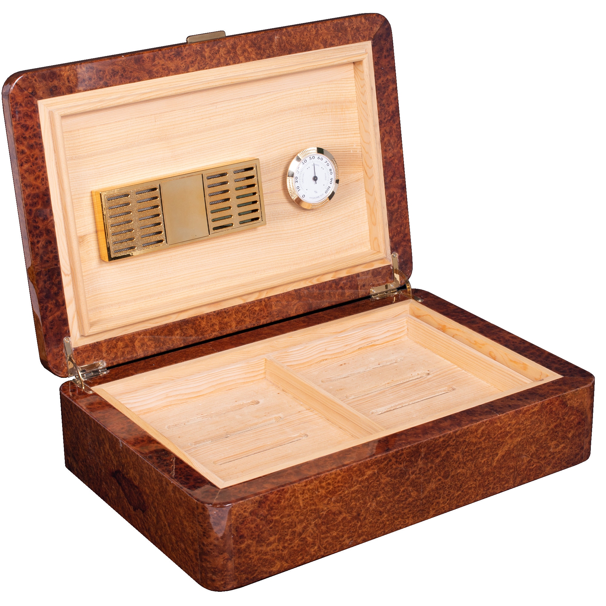 Oak Wood Humidor, Luxury Cigar Box Cigar Storage High Quality Cigar ...