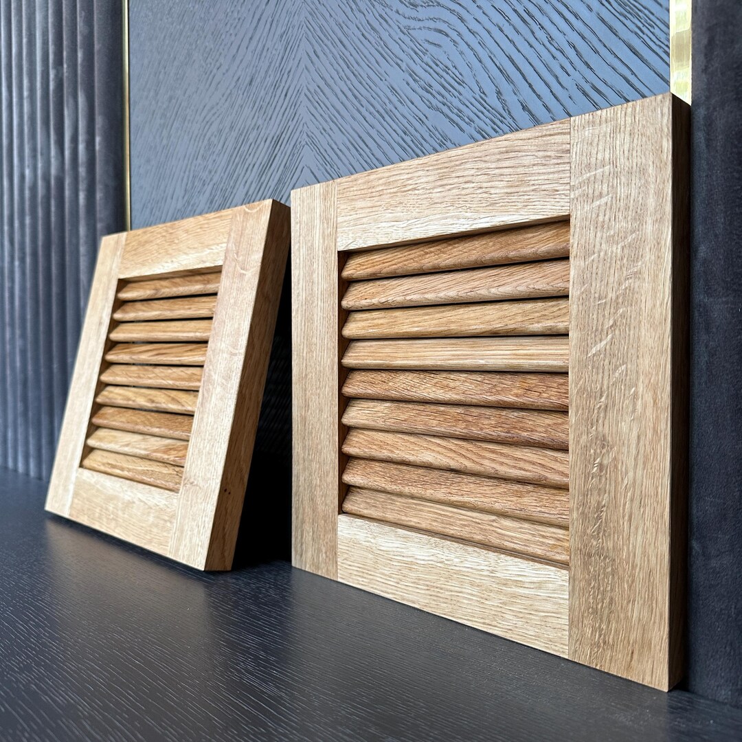 Custom-made Oak Wood Vent Covers Custom Made Oak Shutters Oak Wood ...