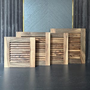 Custom Walnut Wood Vent Cover: Wooden Shutter Air Return - Etsy
