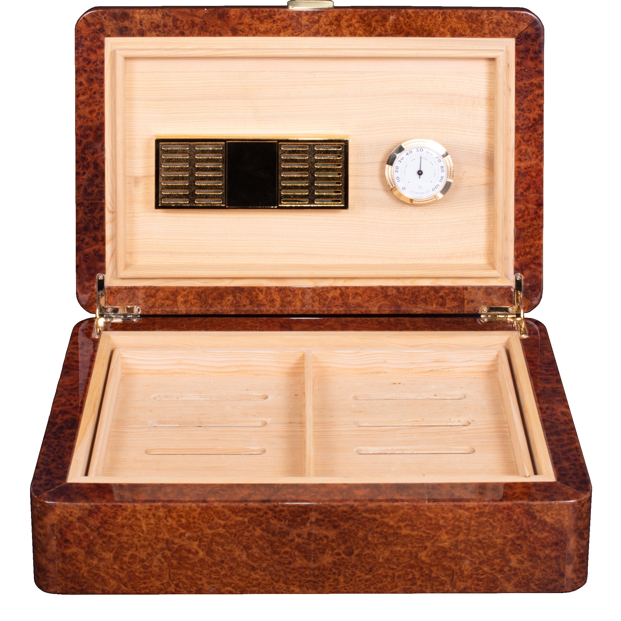 Oak Wood Humidor, Luxury Cigar Box Cigar Storage High Quality Cigar ...
