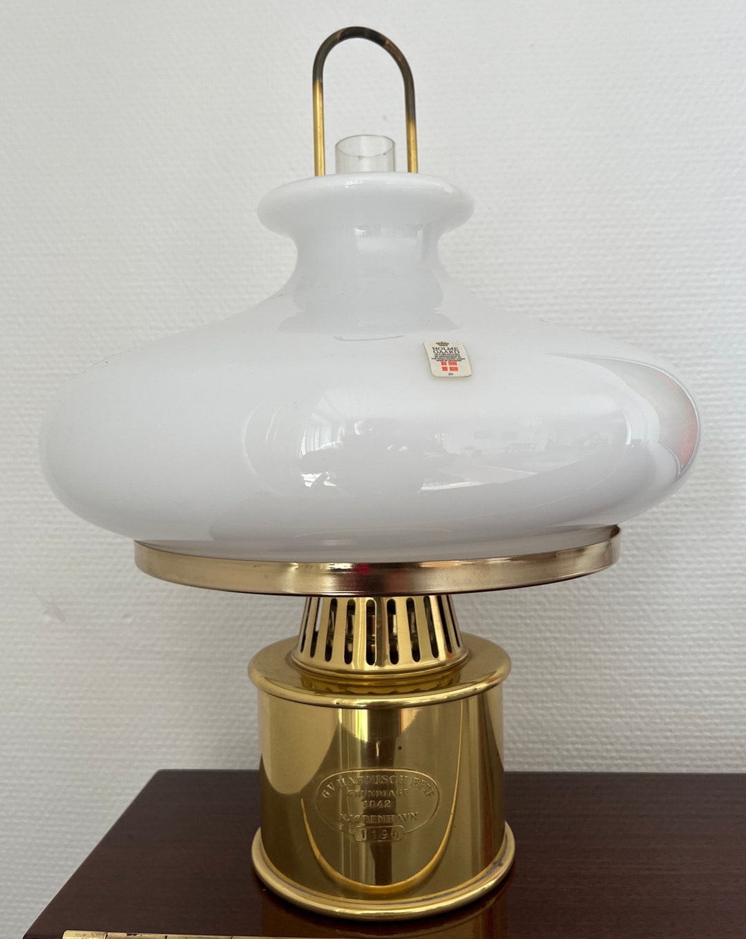 Holmegaard GV Harnisch Glass and Brass Table Lamp - Etsy