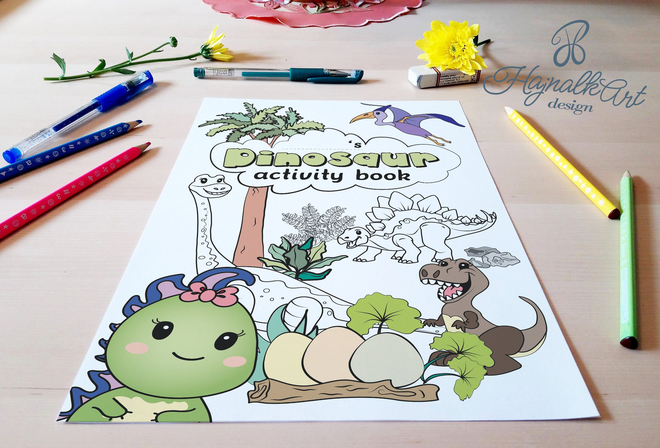 Dinosaur Activity Book, Preschool Dinosaur Printable Busy Book ...
