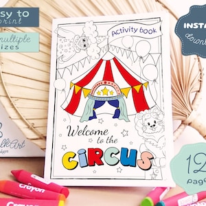 Circus Activity Book, Circus Worksheets, Circus Busy Book, Circus ...