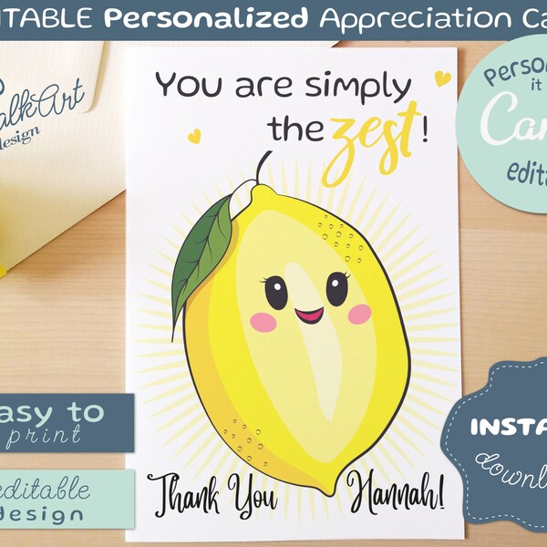 Lemon Pun Thank You - Etsy