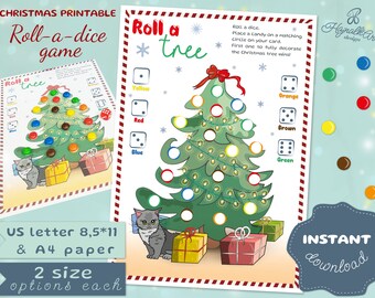 Roll Dice Christmas Game - Etsy