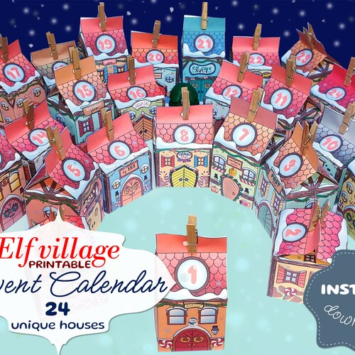 Advent Calendar Printable Christmas Countdown Advent - Etsy