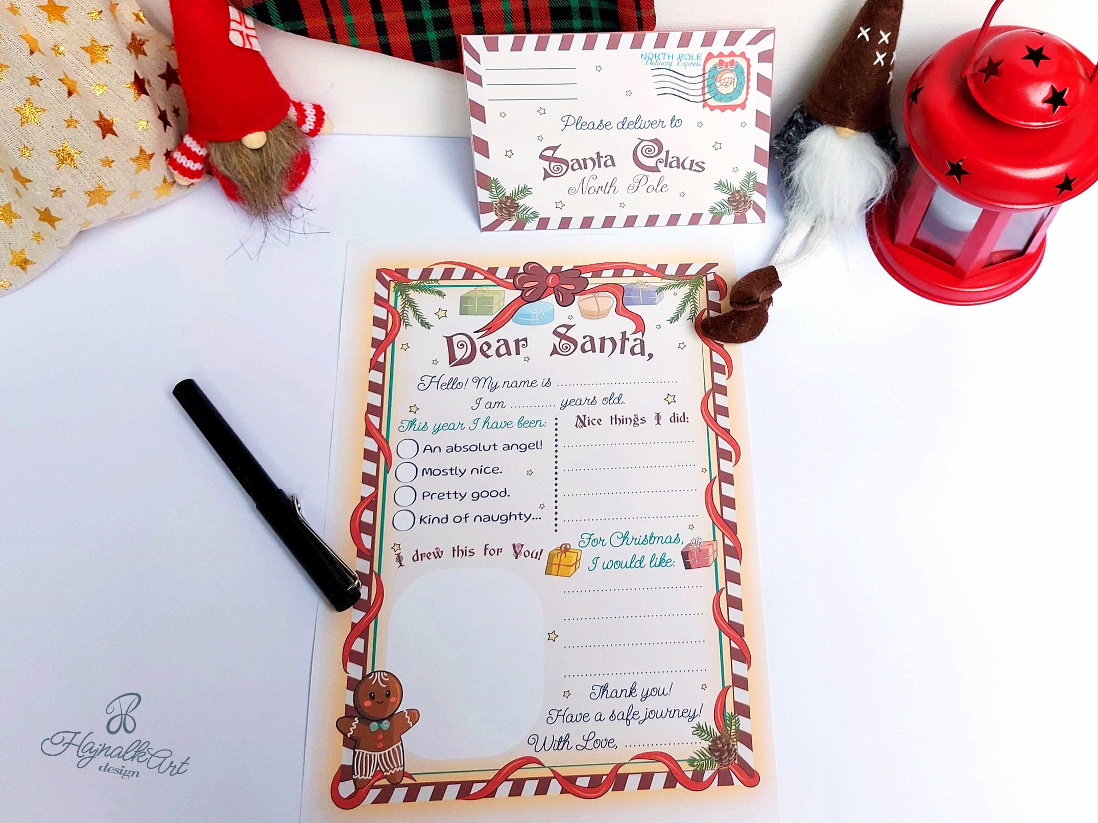 Printable Letter to Santa Santa Letter Kit Kids Letter to - Etsy