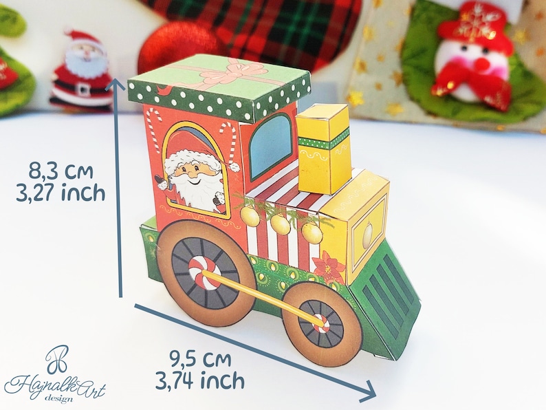 Printable Christmas Train, 3D Polar Express Locomotive With Santa ...