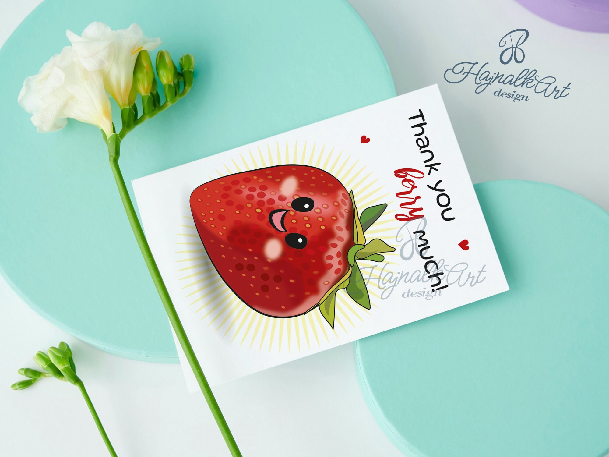 Funny Appreciation Cards With Fruits Printable Thank You Card Set of 8 ...