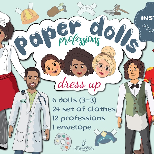 Boy Paper Doll - Etsy